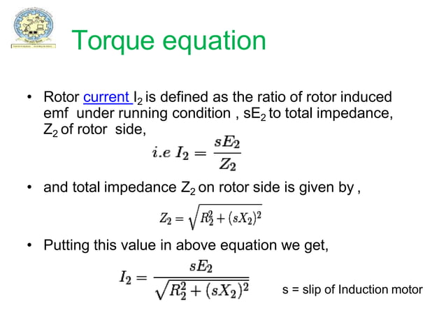 Lect. no. 4 torque equation 3 ph im converted | PPTX