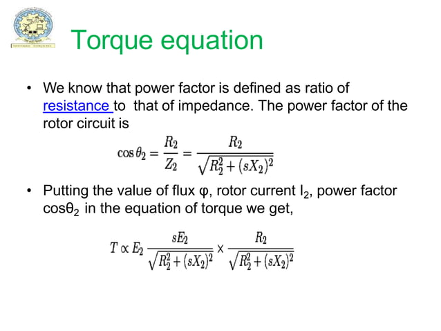 Lect. no. 4 torque equation 3 ph im converted | PPTX