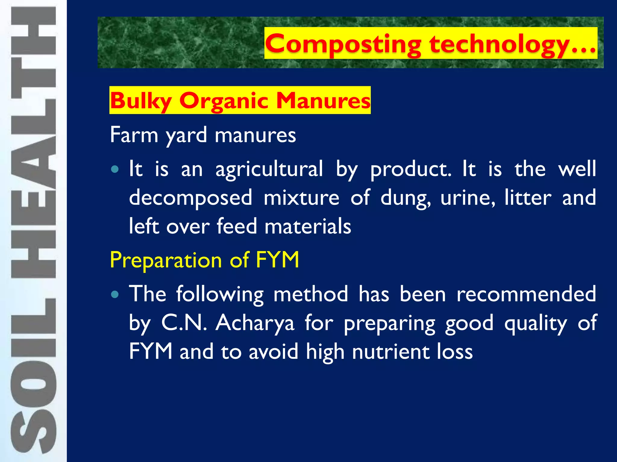 Methods of preparation of bulky and concentrated manures | PDF