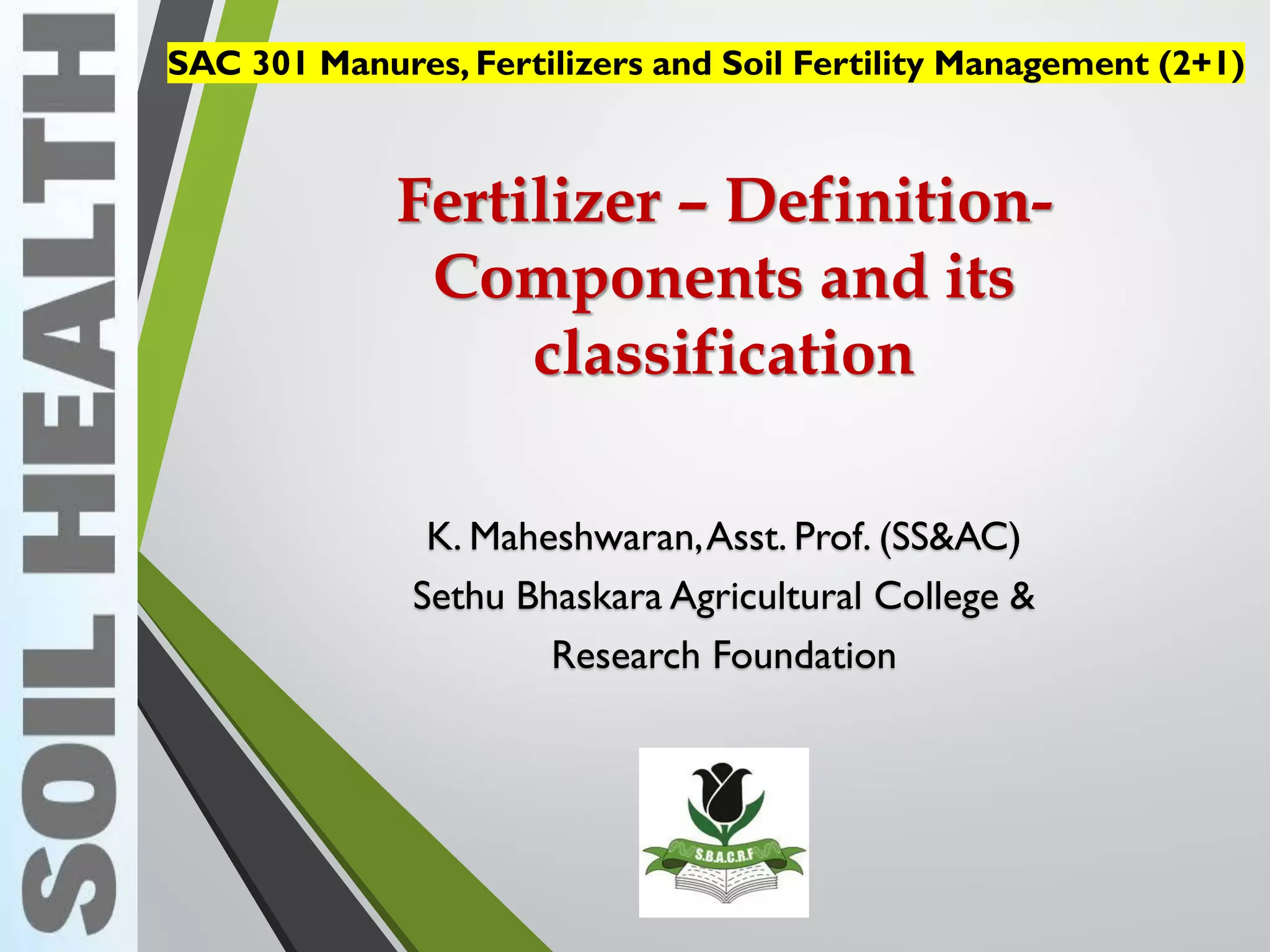 Fertilizer introduction | PDF