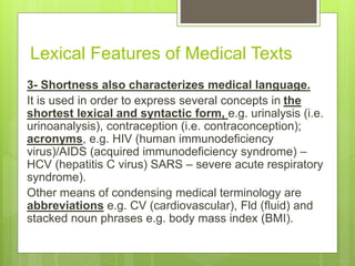 Lect. 15 Medical Texts in discourse analysis | PPT | Free Download