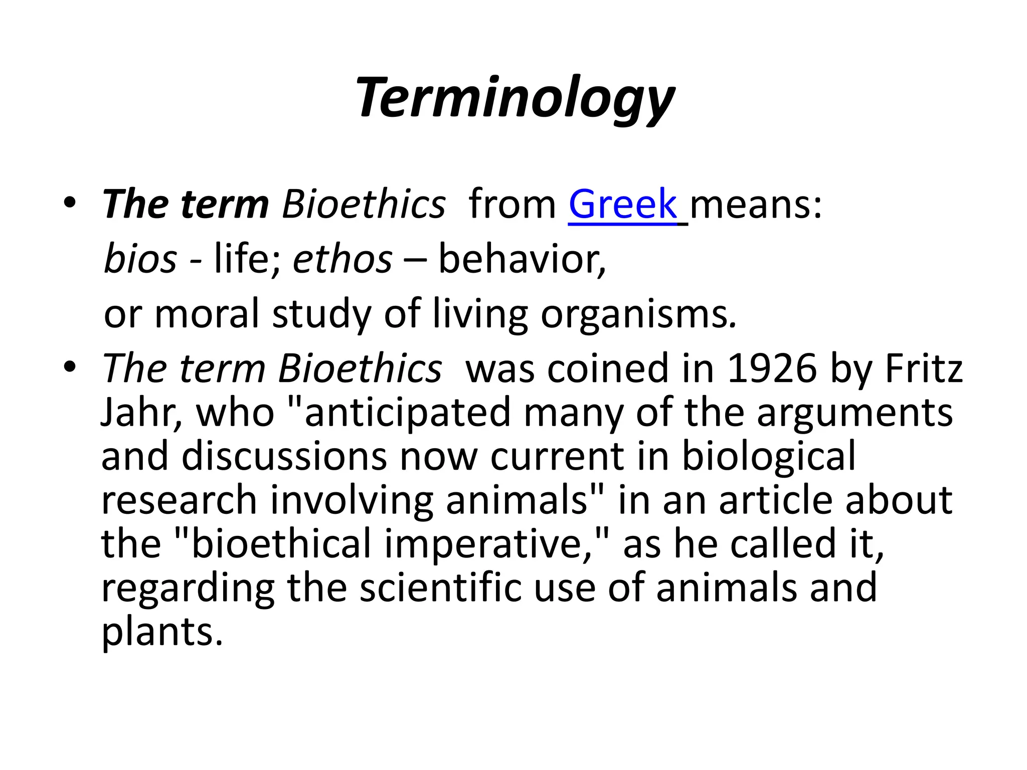 Lect. 1-BIOETHICS.INTRODUCTION. bio ethics | PPT