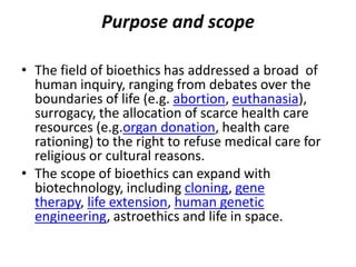 Lect. 1-BIOETHICS.INTRODUCTION. bio ethics | PPT