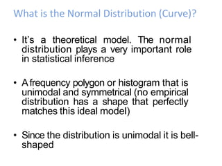 Lect. 04 Normal distribution biostatistics | PDF