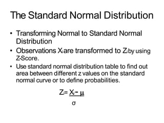 Lect. 04 Normal distribution biostatistics | PDF