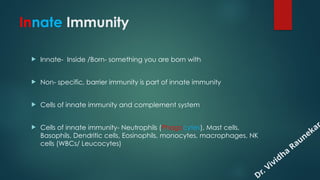 Introduction and Types of Immunity: Innate and Adaptive | PPT