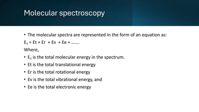 Introduction in Molecularly spectroscopy | PDF