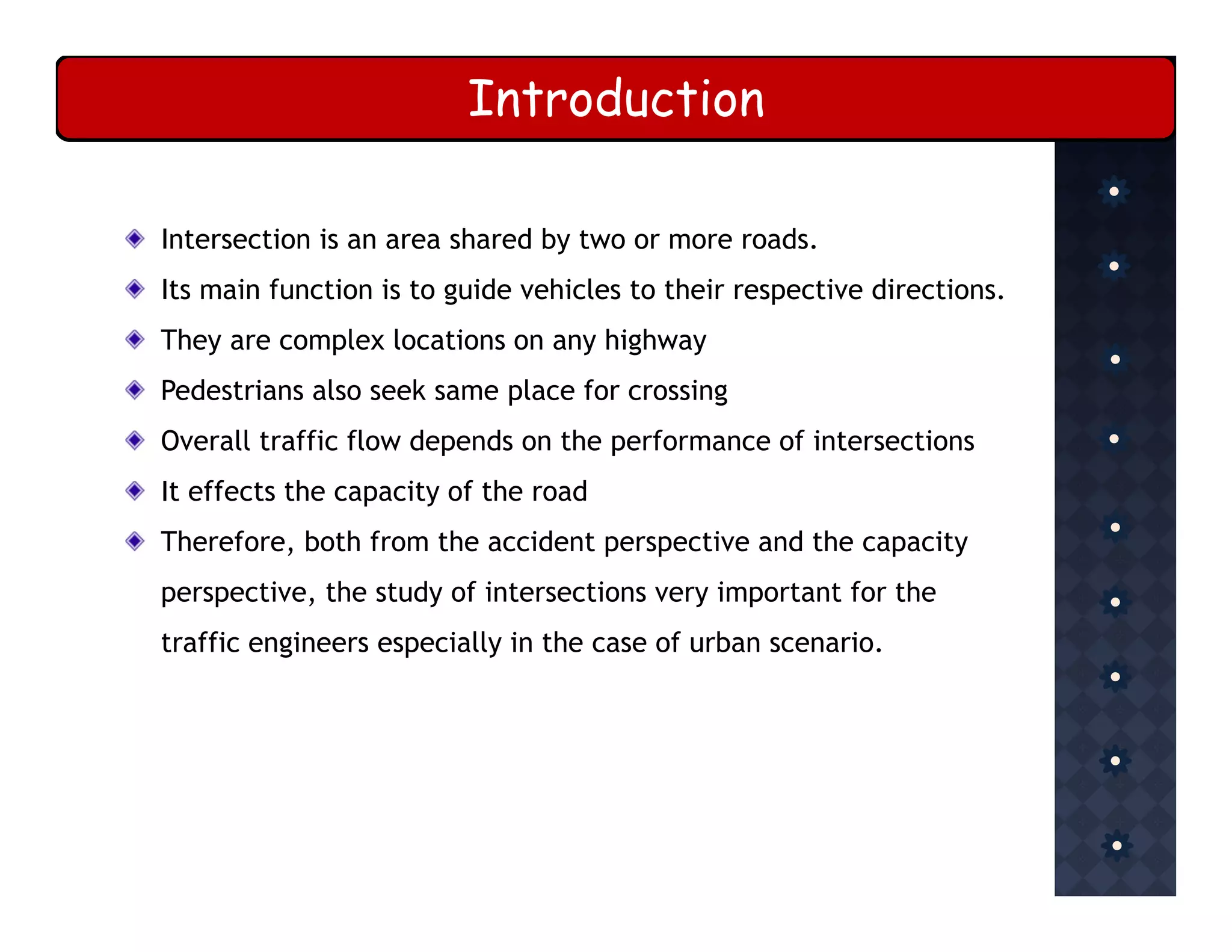 Lect 28-traffic intersections | PDF