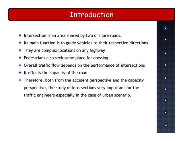 Lect 28-traffic intersections | PDF