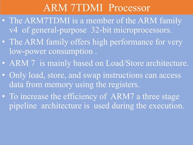 Lect 2 ARM processor architecture | PPSX | Operating Systems | Computer Software and Applications