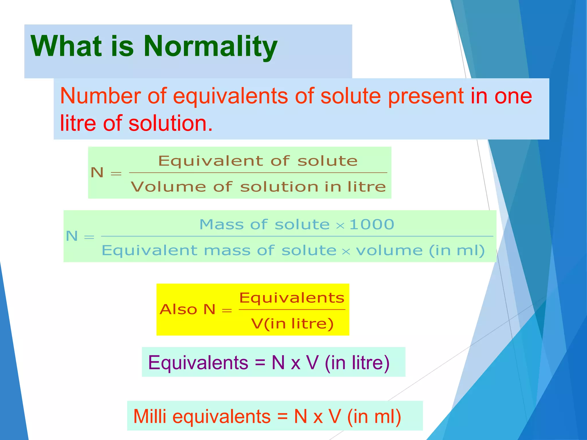 lect-2 molarity and molality.pptx | Chemistry | Science