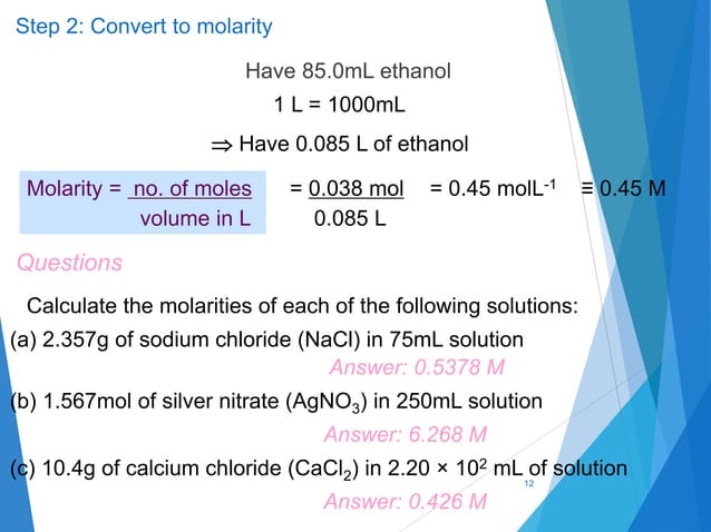 lect-2 molarity and molality.pptx | Chemistry | Science