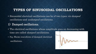 working principle of oscillator and types of oscillatory circuit | PPTX