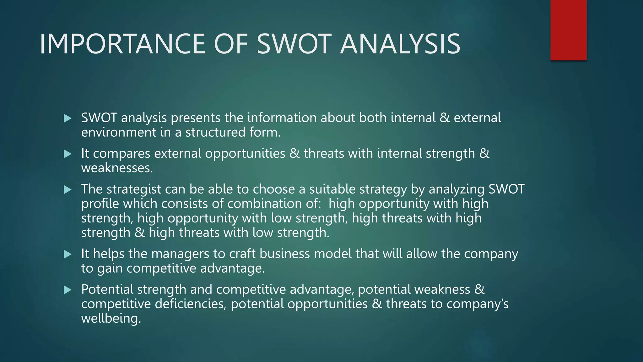 SWOT ANALYSIS | PPTX