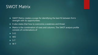 SWOT ANALYSIS | PPTX