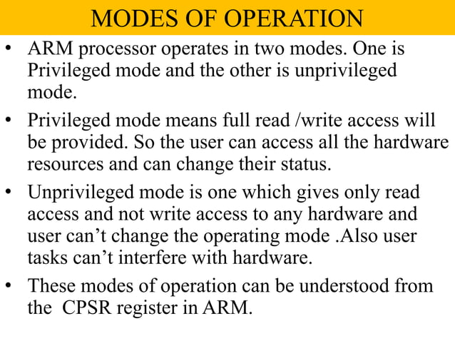 Lect 3 ARM PROCESSOR ARCHITECTURE | PPT