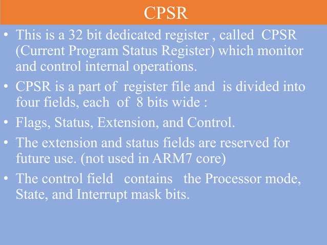 Lect 3 ARM PROCESSOR ARCHITECTURE | PPT
