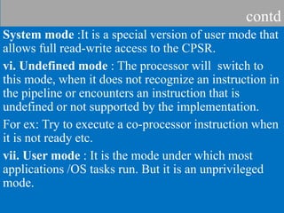 Lect 3 ARM PROCESSOR ARCHITECTURE | PPSX