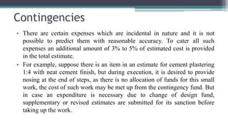 Terminology used in estimating and costing | PPTX