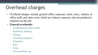 Terminology used in estimating and costing | PPTX