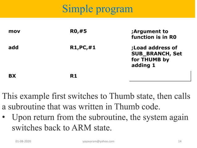 Lect 4 ARM PROCESSOR ARCHITECTURE | PPT