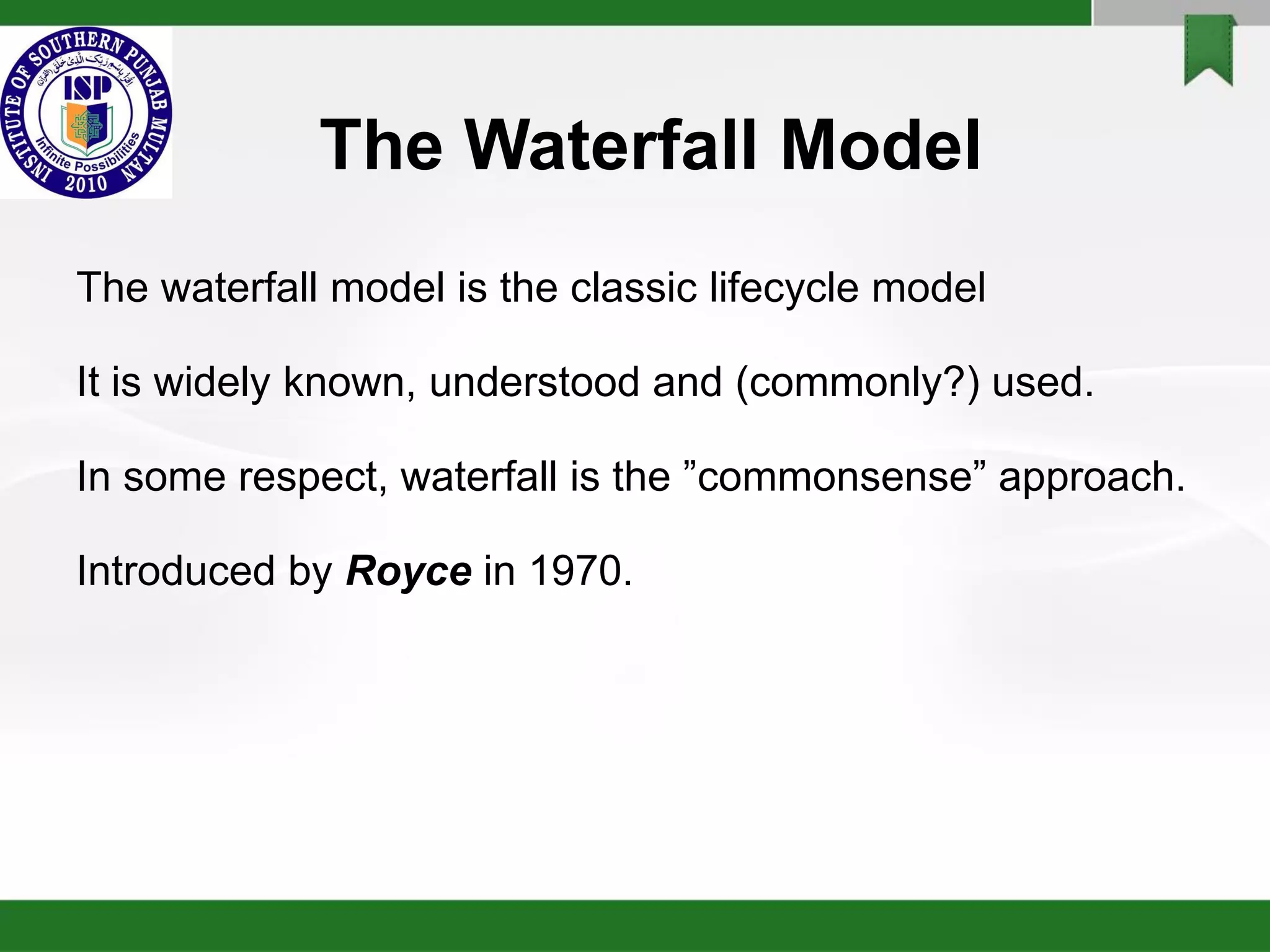 Lect-4: Software Development Life Cycle Model - SPM | PDF