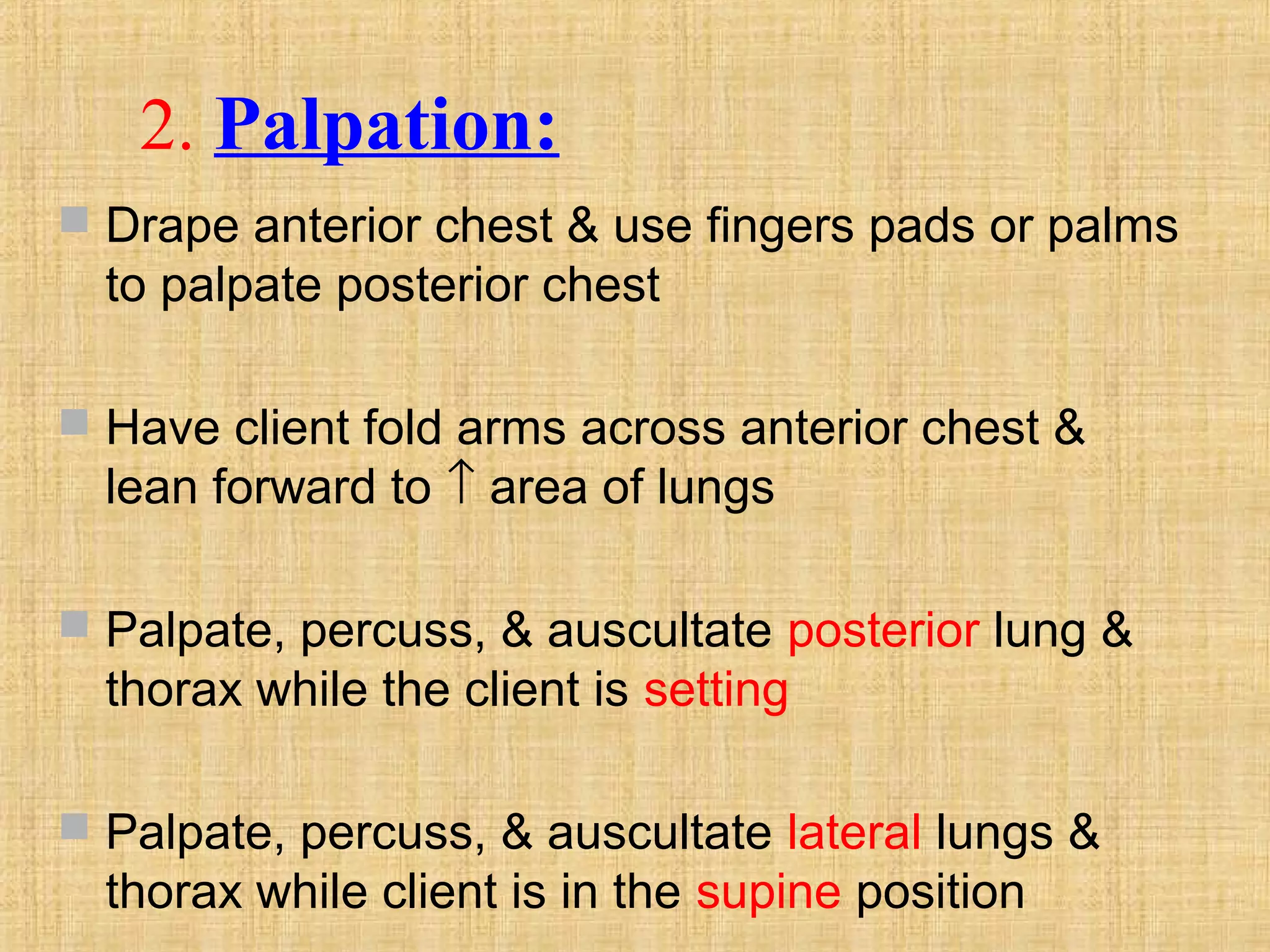 thoracic & lung assessment | PPT