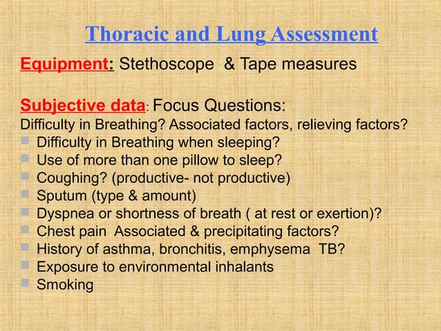 thoracic & lung assessment | PPT | Lung and Respiratory Health ...