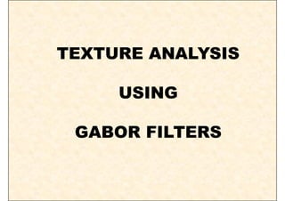 filter based texture analysis method texture Analysis gabor filter.pdf