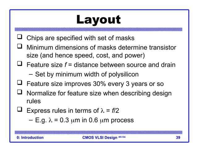 Introduction to VLSI design and testing | PPT