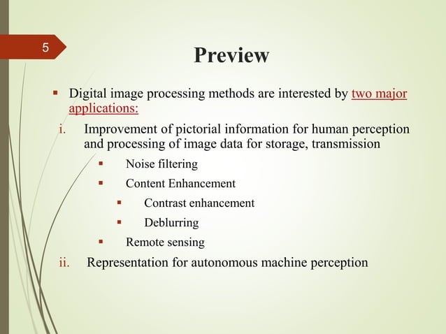 Lecture 1 for Digital Image Processing (2nd Edition) | PPTX | Photo ...