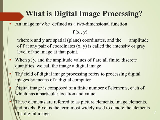 Lecture 1 for Digital Image Processing (2nd Edition) | PPTX | Photo ...