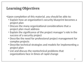 Project Management of Information Security area (Slide 1) | PPT