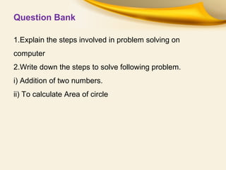 COMPUTER PROGRAMMING UNIT 1 Lecture 2 | PPT