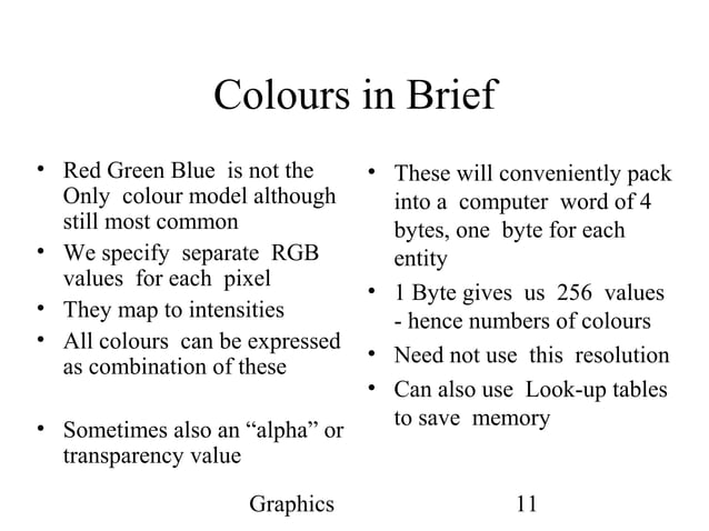 fundamentals of Computer graphics(Computer graphics tutorials) | PPT | Graphics Software ...