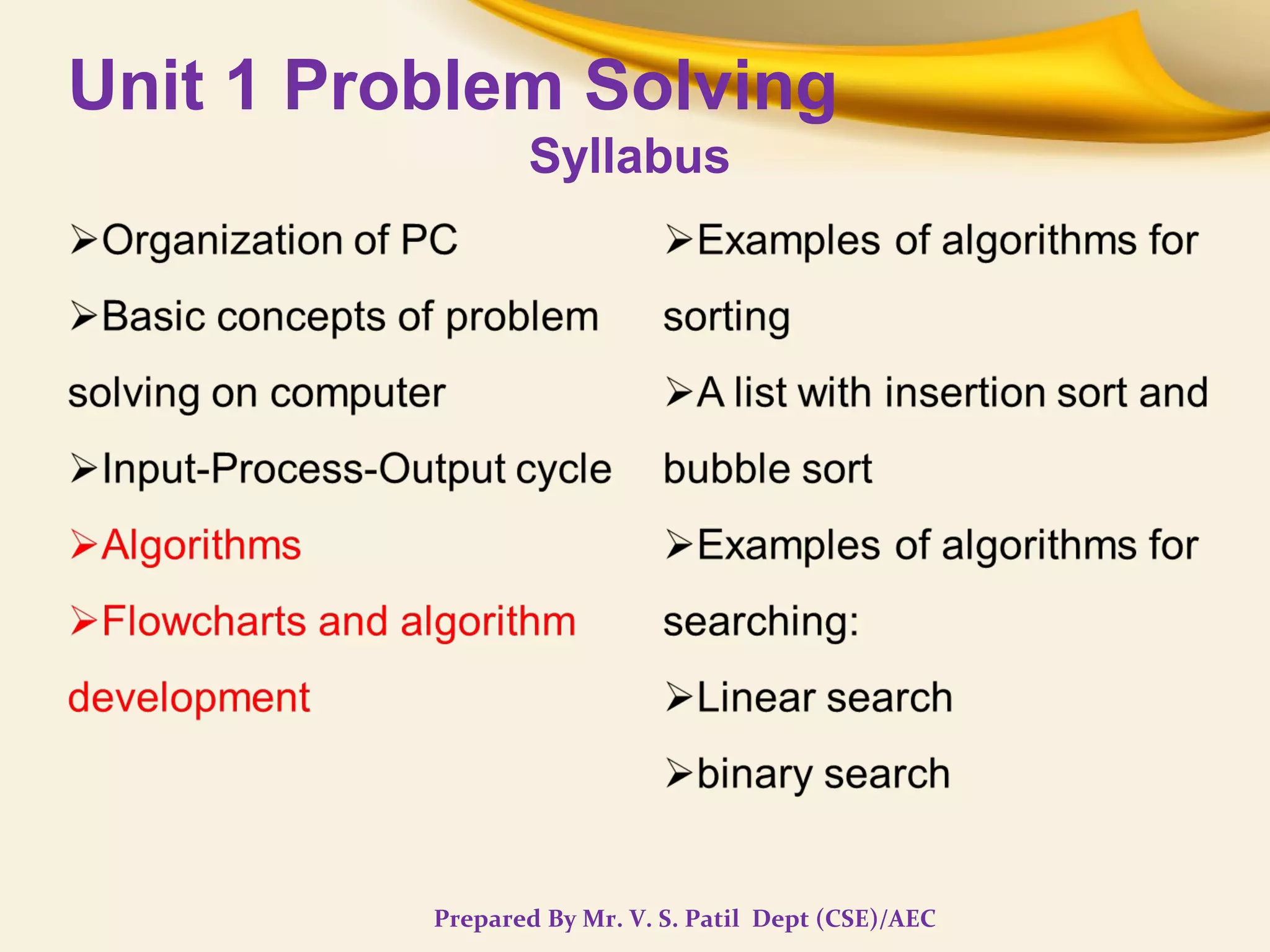 COMPUTER PROGRAMMING UNIT 1 Lecture 4 | PPT