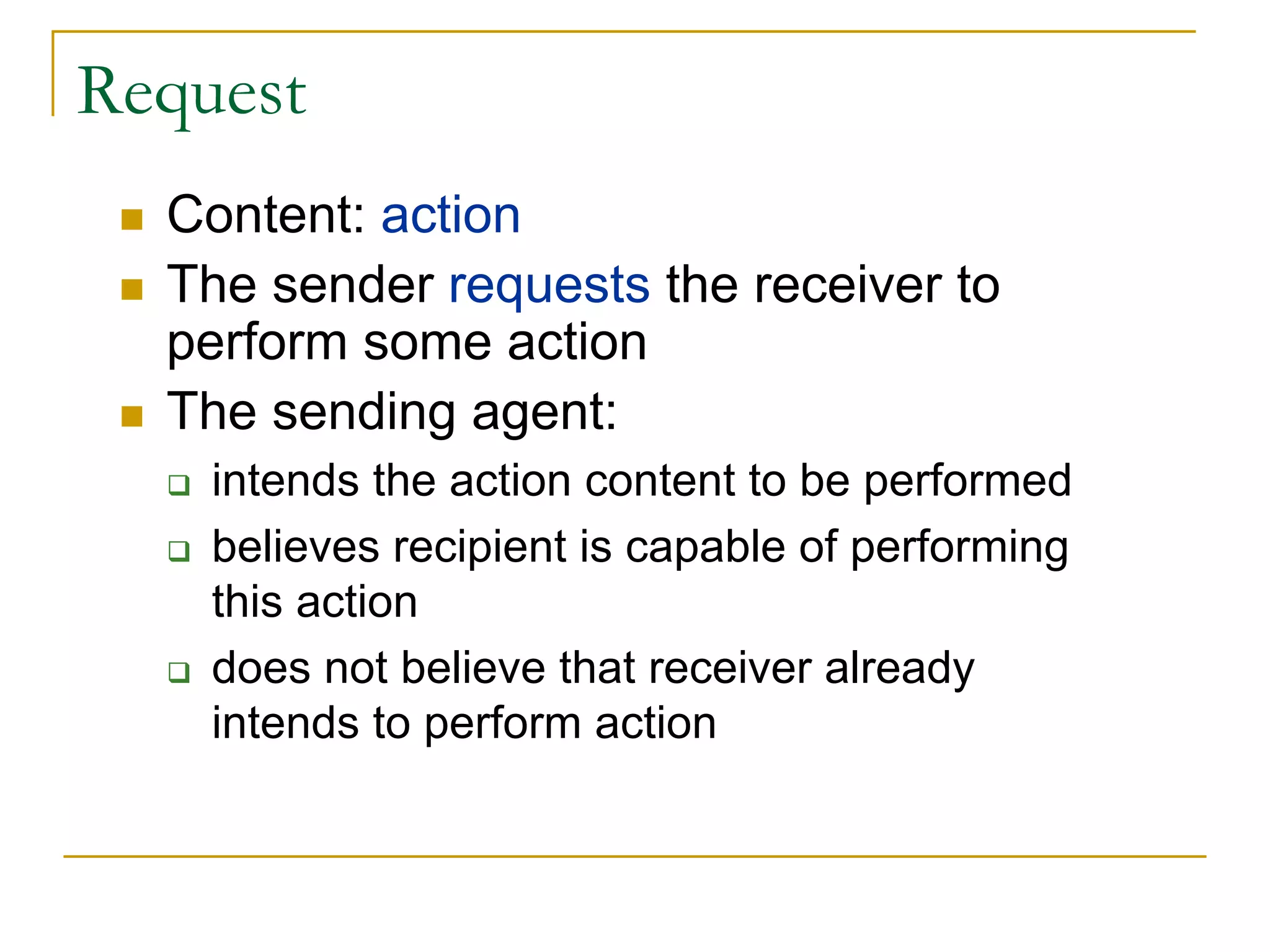Lecture 5 - Agent communication | PDF