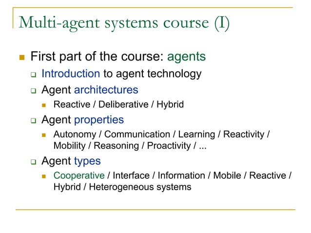 Lecture 5 - Agent communication | PDF