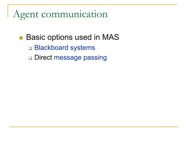 Lecture 5 - Agent communication | PDF