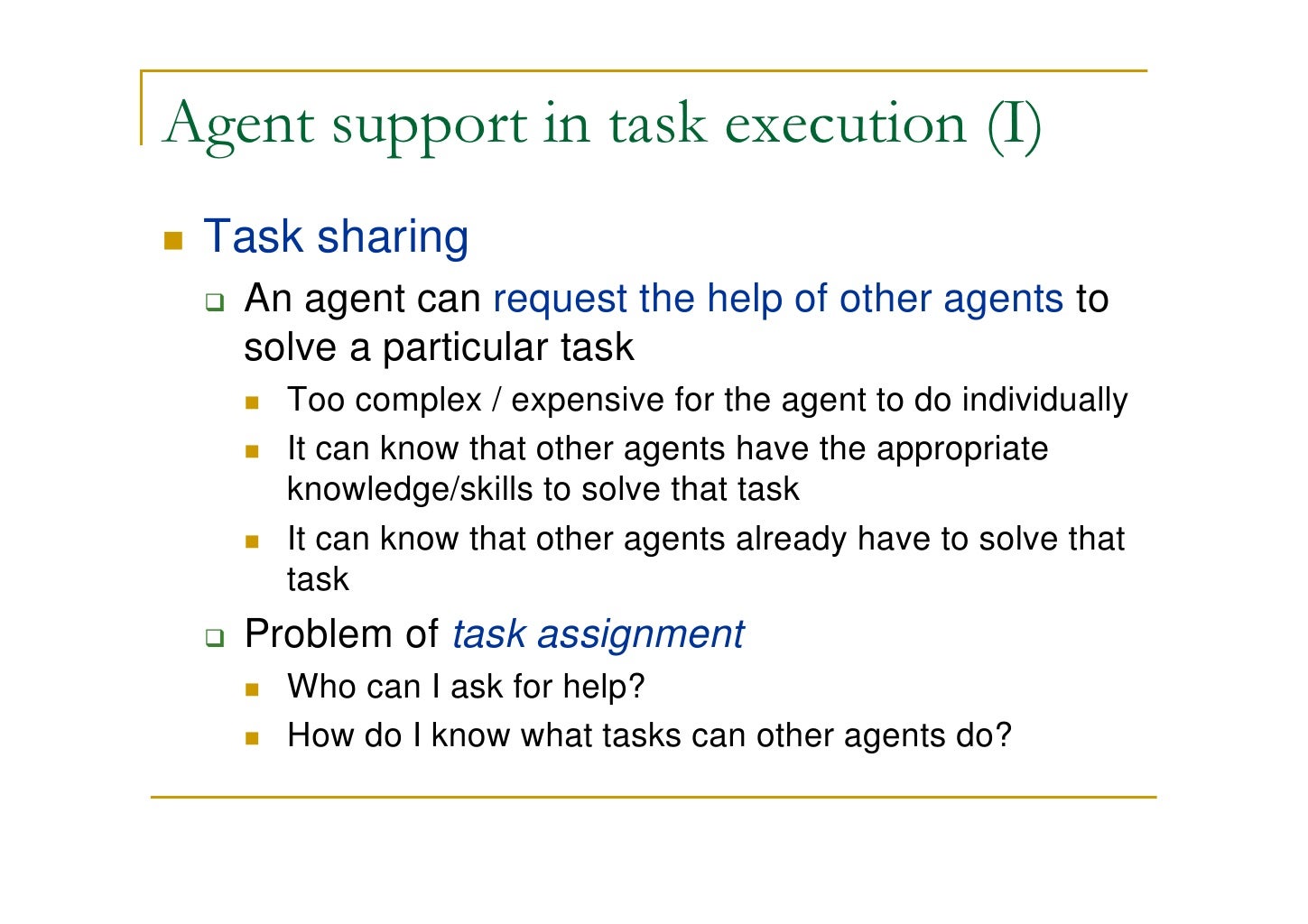 Lecture 5 Agent Communication