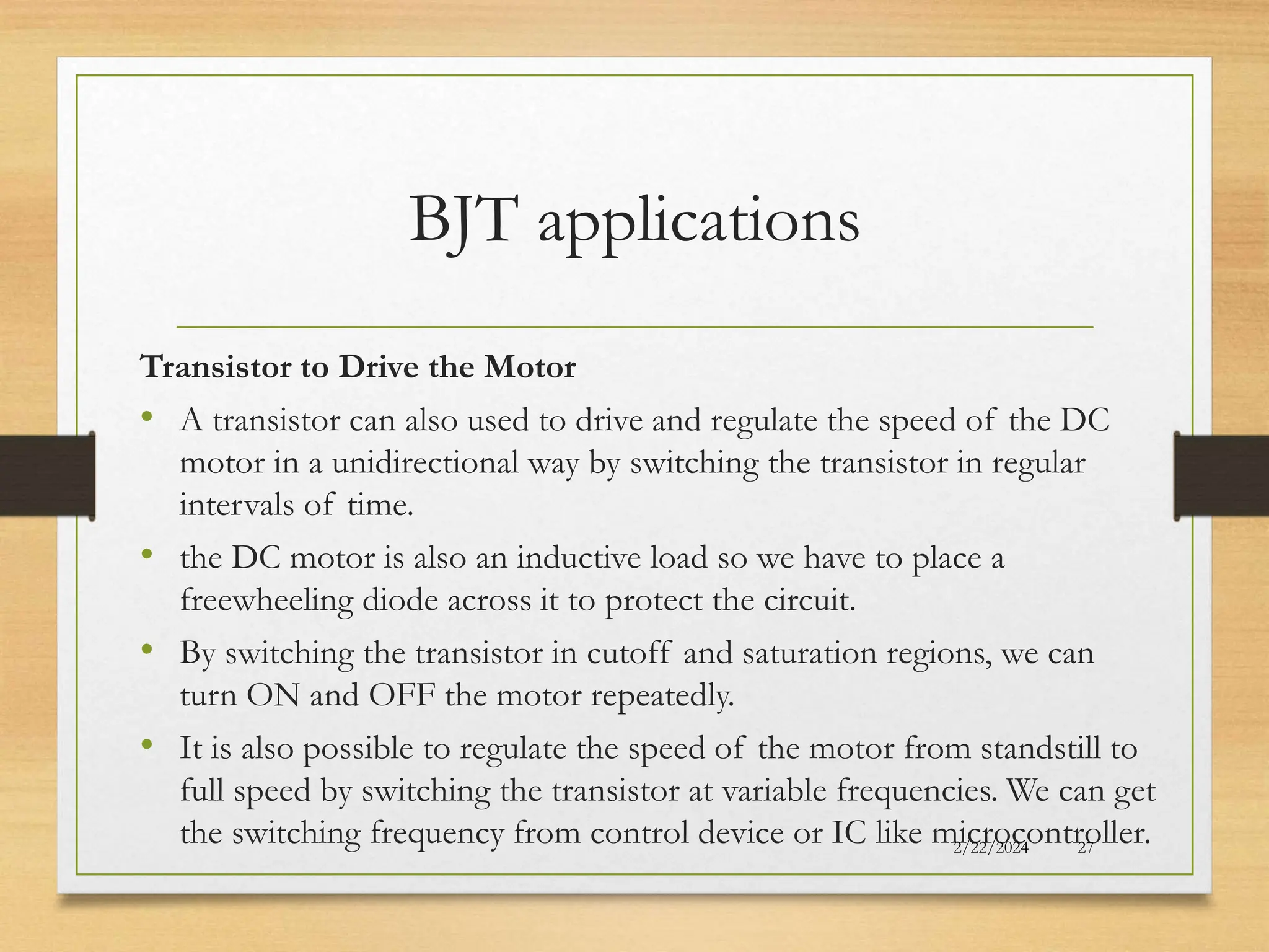 Characteristics of Bipolar Junction Transistor | PPTX