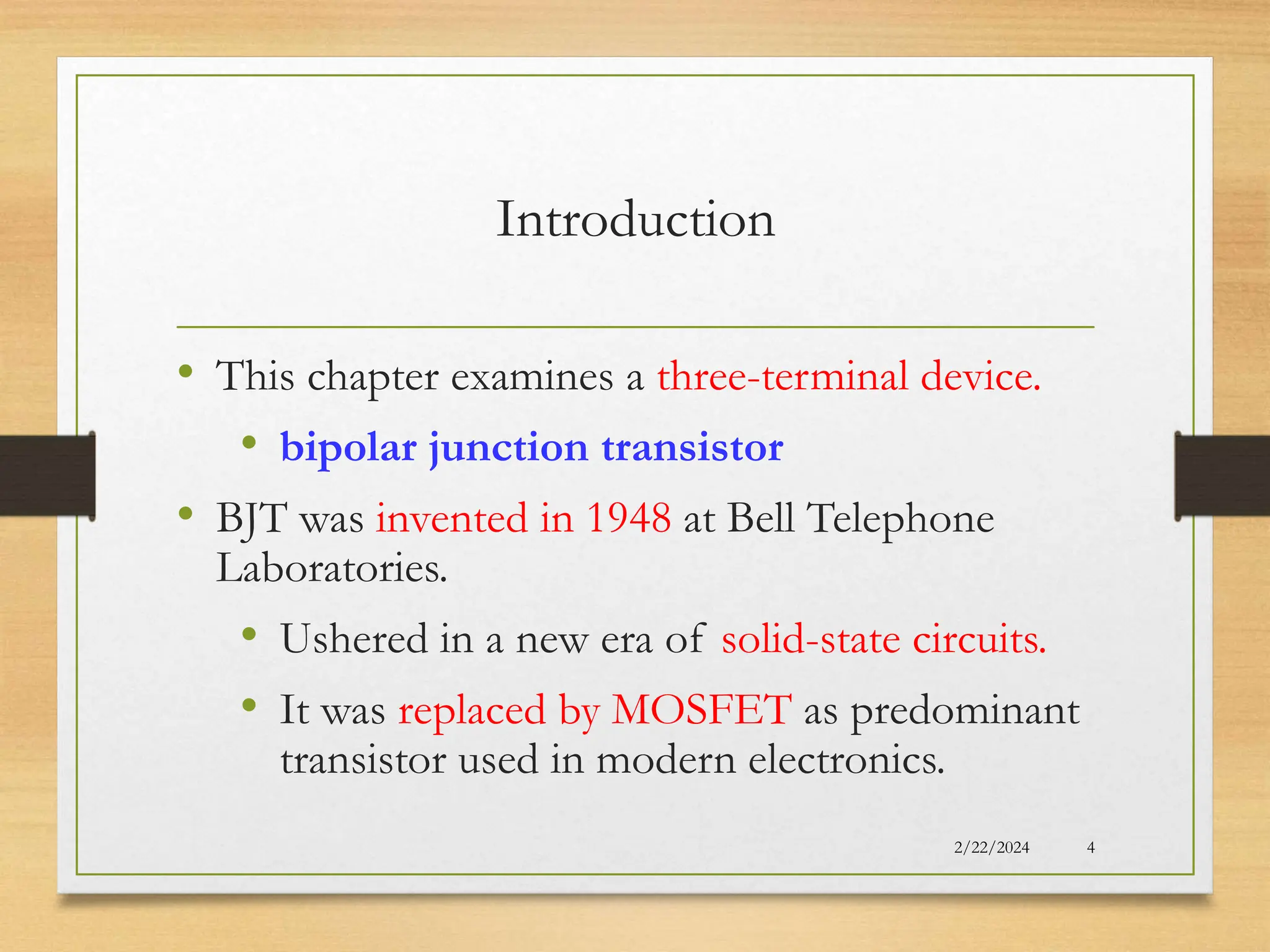 Characteristics of Bipolar Junction Transistor | PPTX