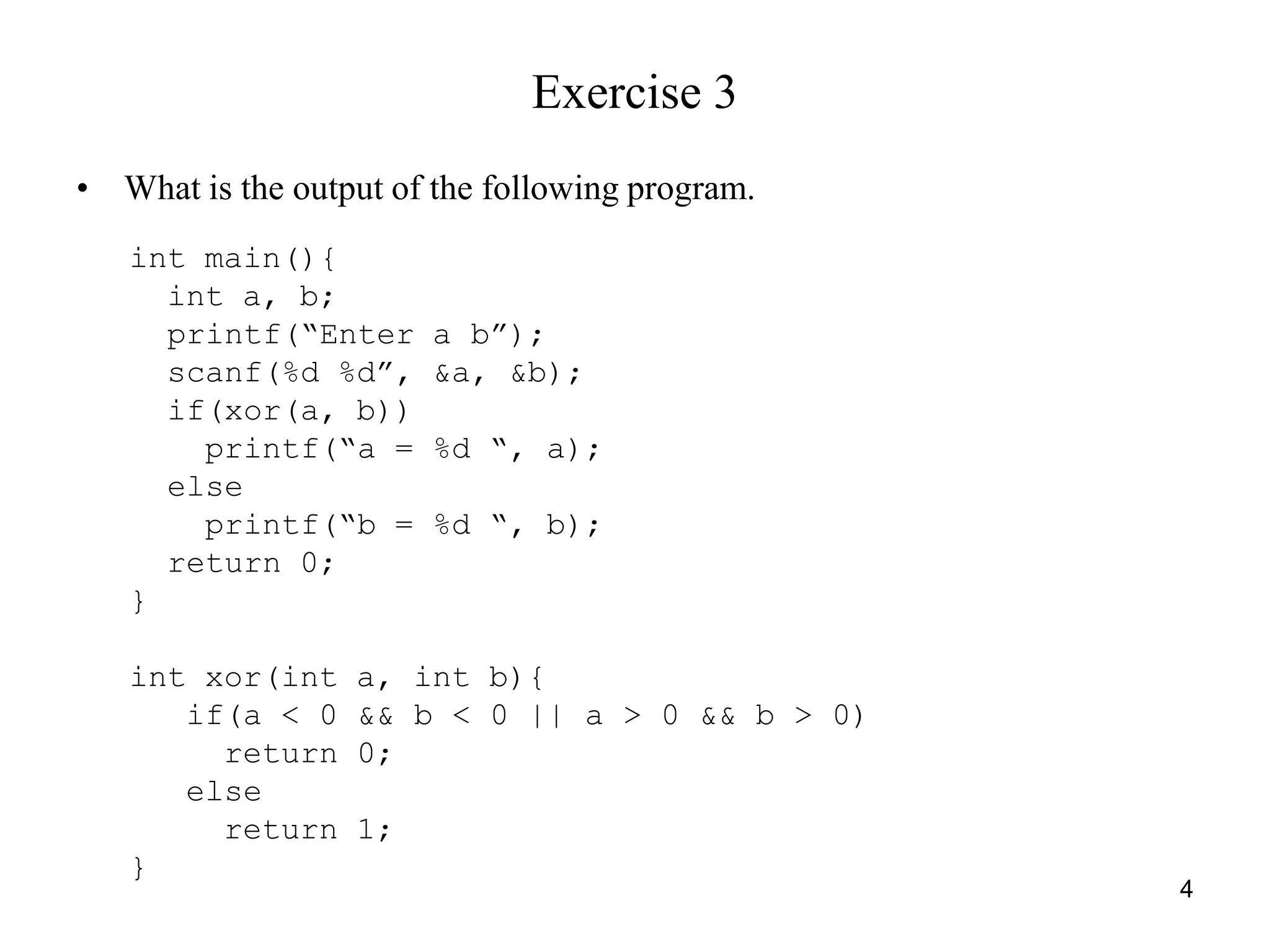 Lect08 exercises | PPTX | Programming Languages | Computing