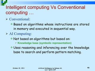 Lect#1 (Artificial Intelligence ) | PPT