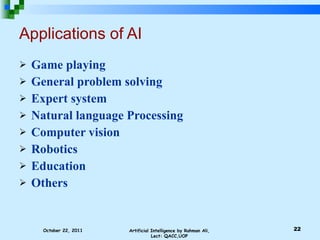 Lect#1 (Artificial Intelligence ) | PPT