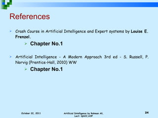 Lect#1 (Artificial Intelligence ) | PPT