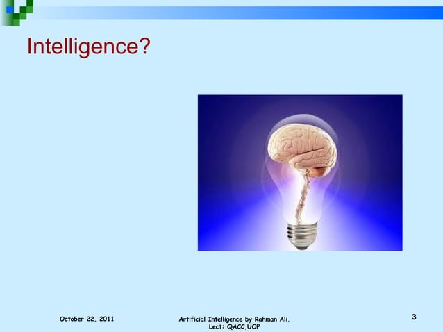 Lect#1 (Artificial Intelligence ) | PPT | Artificial Intelligence | Technology & Computing