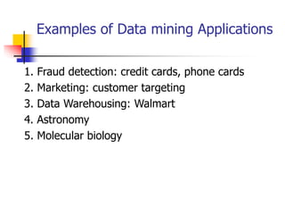 data mining presentation power point for the study | PPT