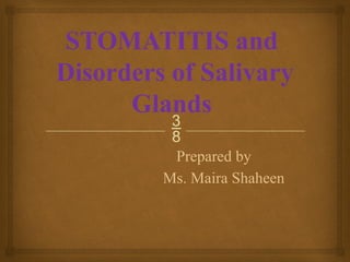 AHN-1 Lecture 1. GI Disorder Stomatitis. pptx | PPT