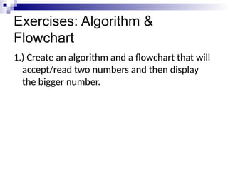 Algorithms and Flowchart usages in C laguage | PPT